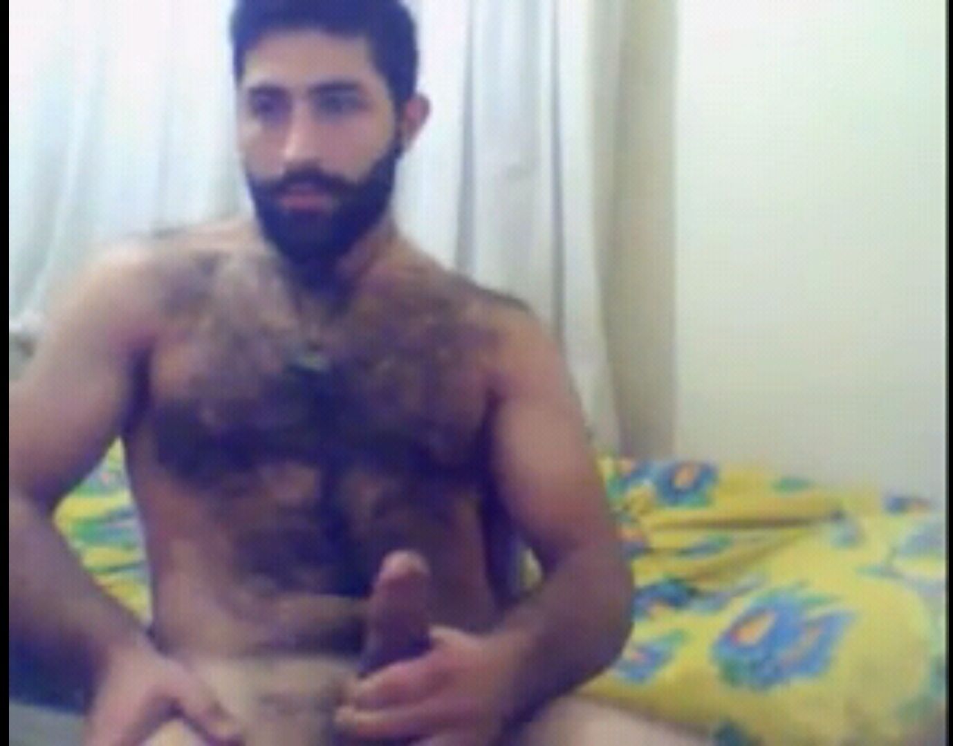 Hairy Turkish Man Jerking Off